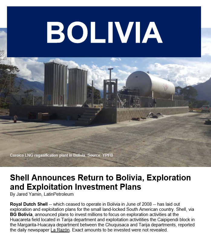Shell Announces Return to Bolivia - Energy Analytics Institute (EAI)